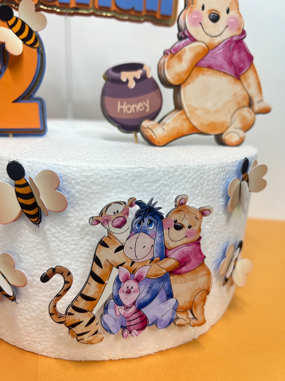 Pooh Bear Cake Topper Pooh Birthday Pooh Baby Shower Winnie the Pooh ...