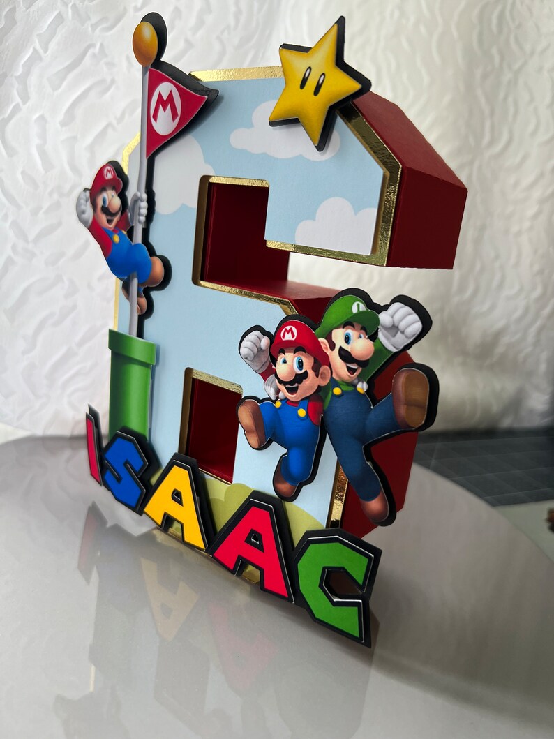 Super Mario Cake Topper mario Inspired Theme Cake Topper Mario Birthday ...