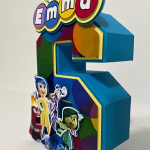 Inside Out Cake Topper - Inside Out Cake Decorations - Inside Out Party ...