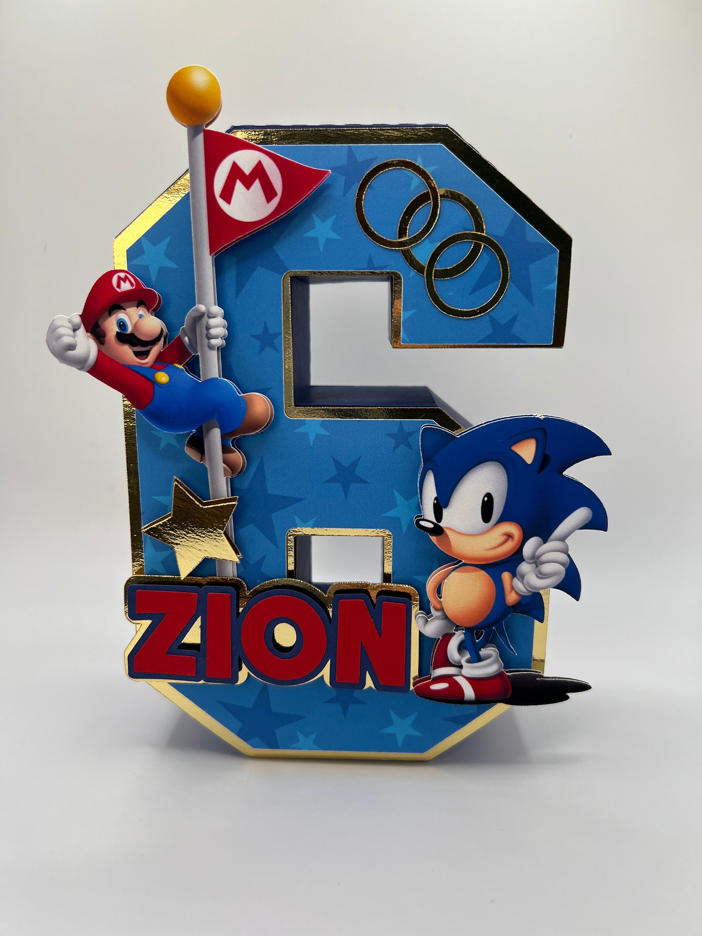 Sonic and Mario Cake Topper Sonic Mario Cake Decor - Etsy