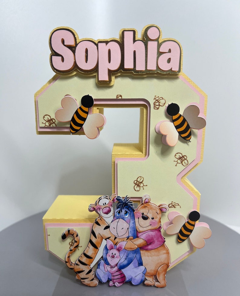 Pooh Bear 3D Letters Pooh Birthday Pooh Baby Shower Winnie the Pooh ...