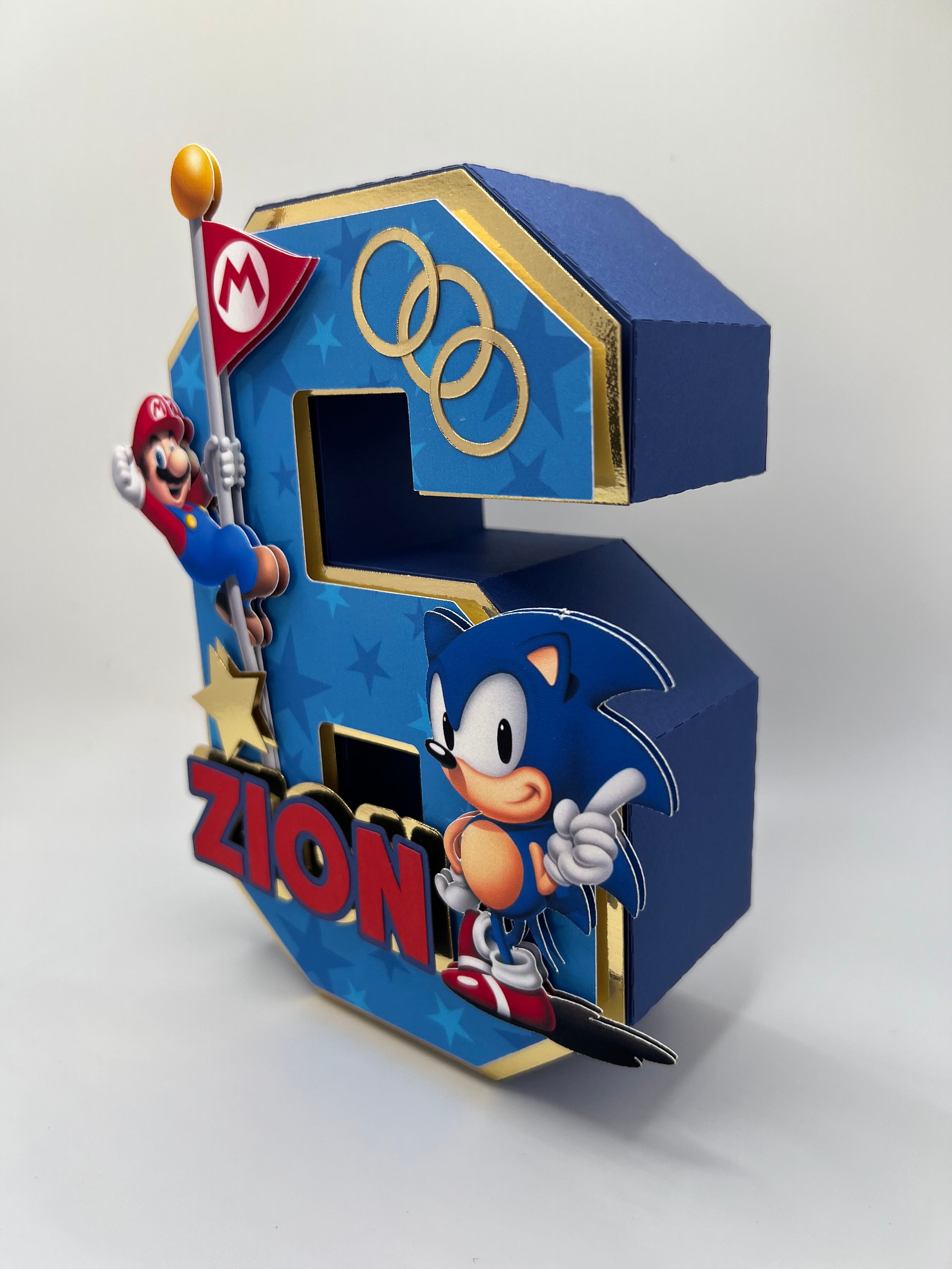 Sonic and Mario Cake Topper Sonic Mario Cake Decor - Etsy