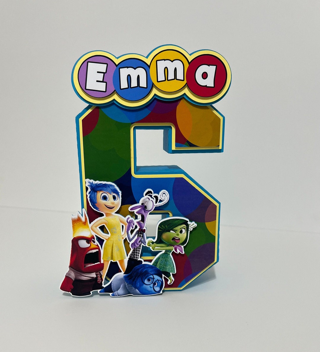 Inside Out Cake Topper - Inside Out Cake Decorations - Inside Out Party ...