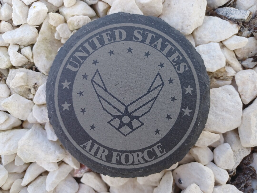 US Air Force Coaster Slate Stone Engraved USA Military - Etsy