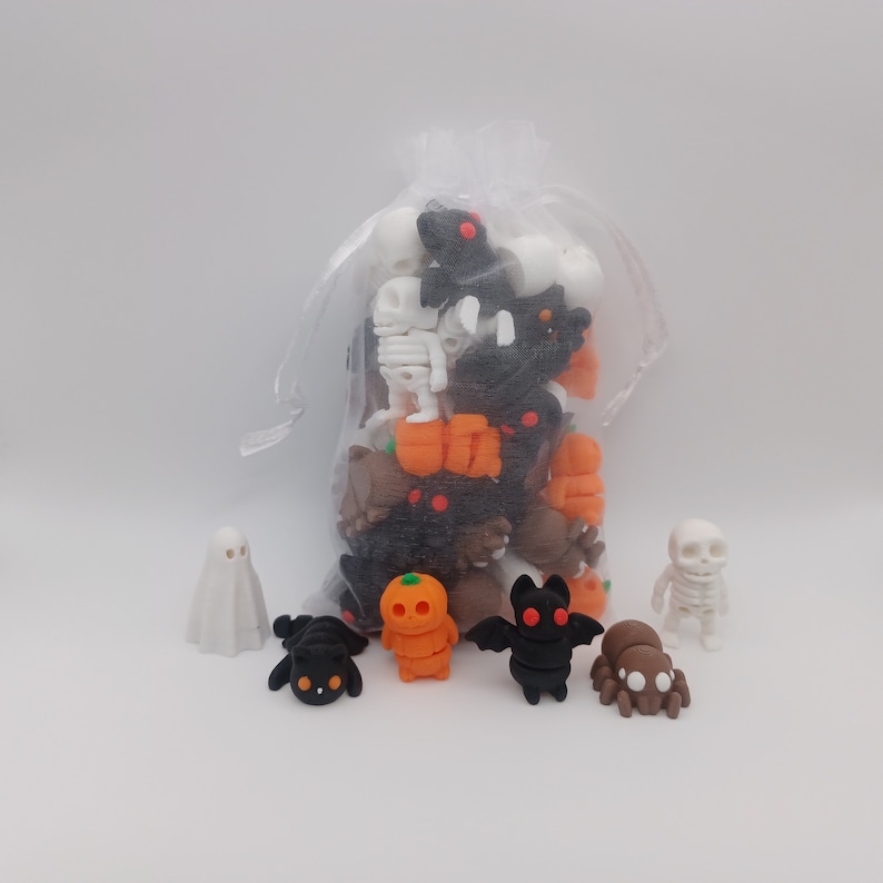 3D Printed Halloween Fidget Toys: Mini Articulating Figures - Etsy