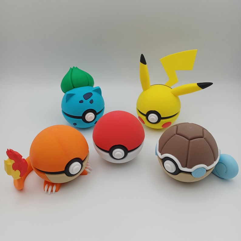 Pokemon Inspired Pokeball Fidget – 3D Clicker Desk Toy, Gamer Decor ...