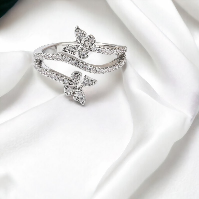 925 Sterling Silver Butterfly Ringbutterfly Ringdainty Stylish Ringhigh ...