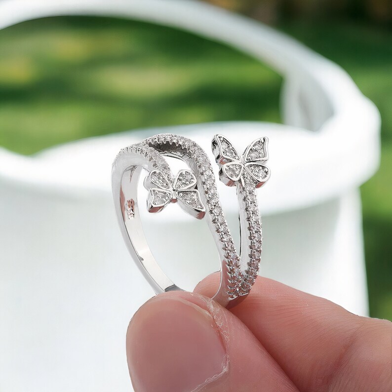 925 Sterling Silver Butterfly Ringbutterfly Ringdainty Stylish Ringhigh ...