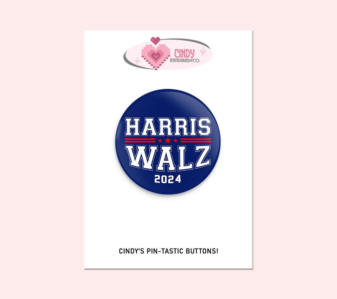 Harris Walz 2024 Button Pin, Kamala Harris for President Pins, Kamala ...