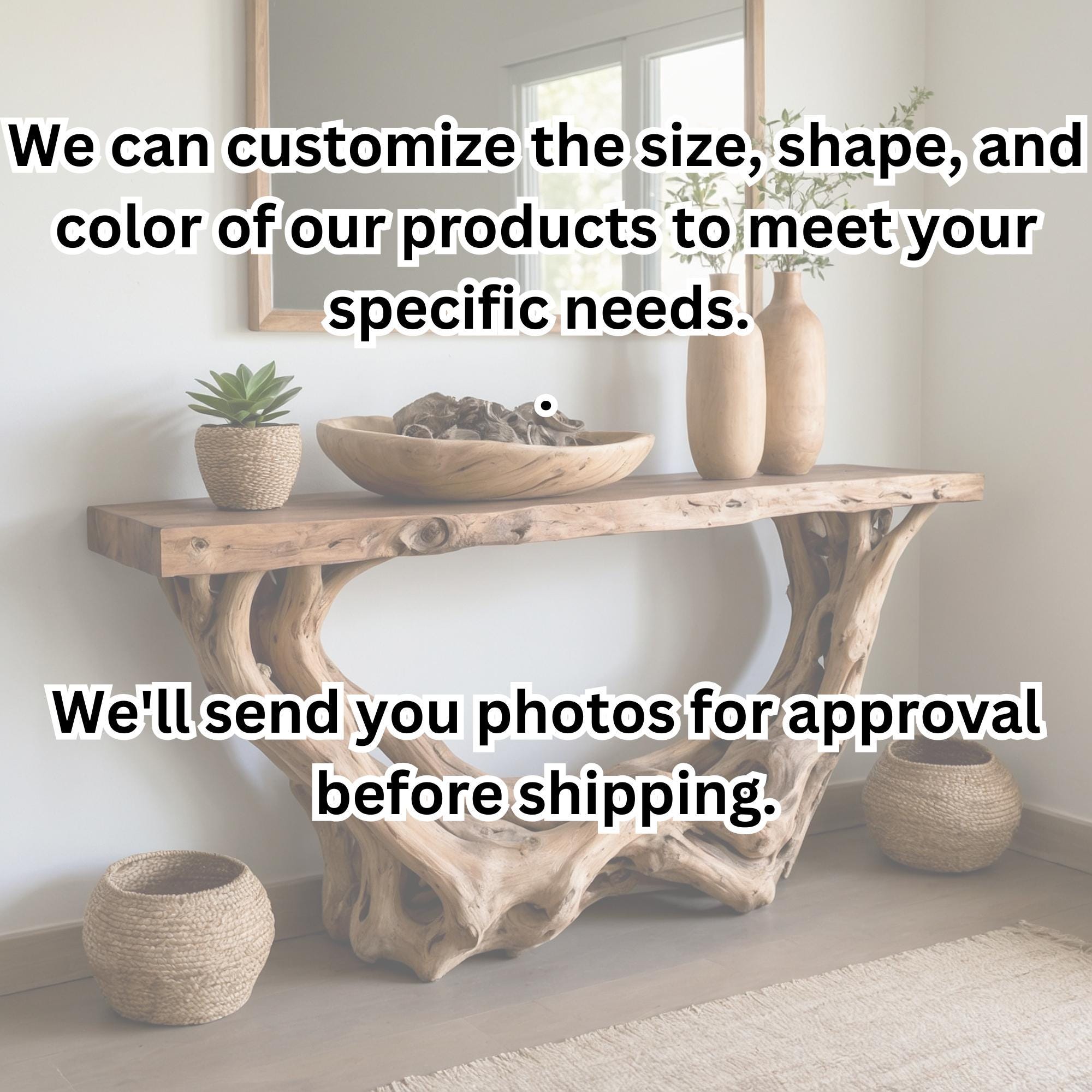 Narrow Console Table, Solid Wood Console Table, Live Edge Side Table ...