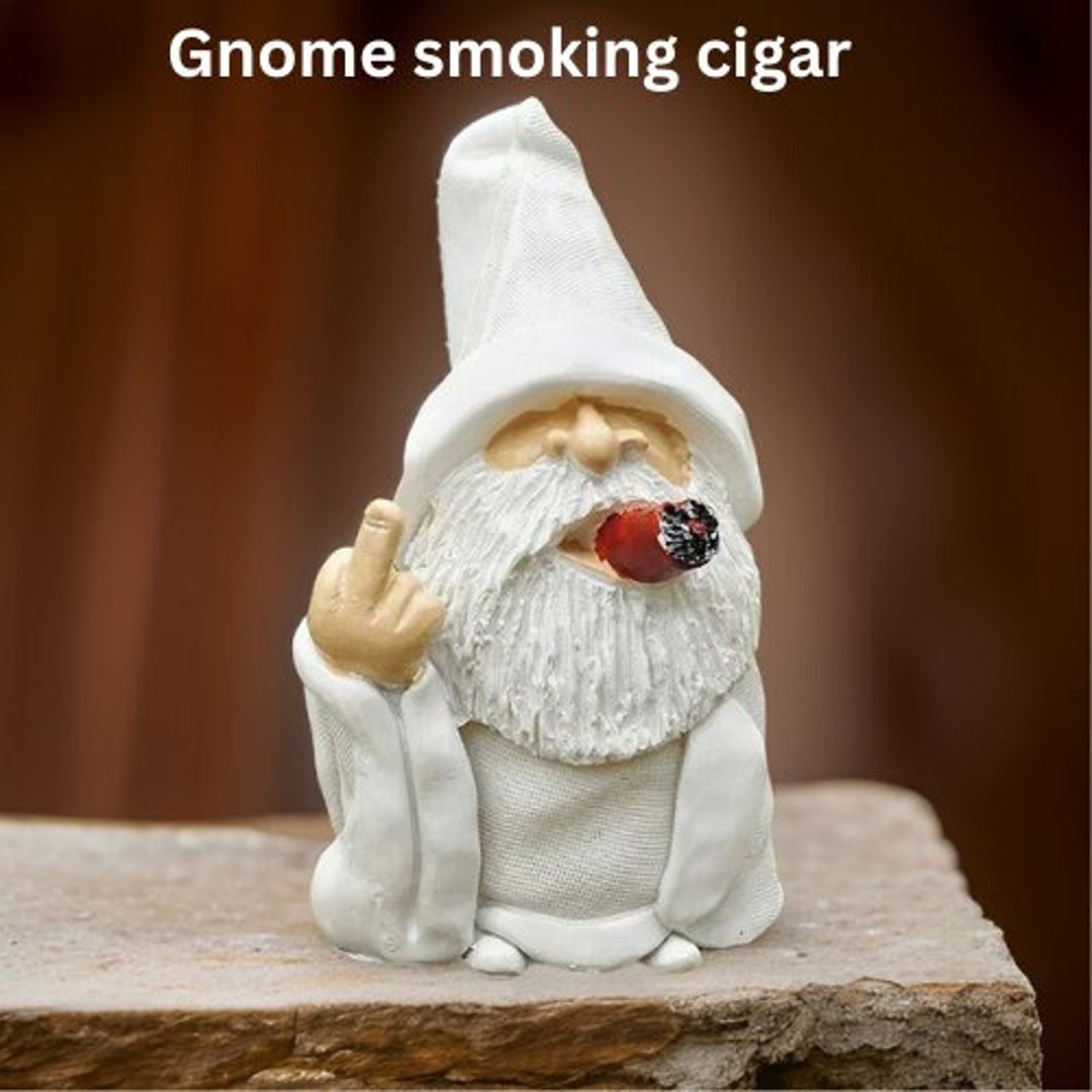 Mothers Day Gardening Gift gnome Smoking a Cigar Yard Décor, Porch ...