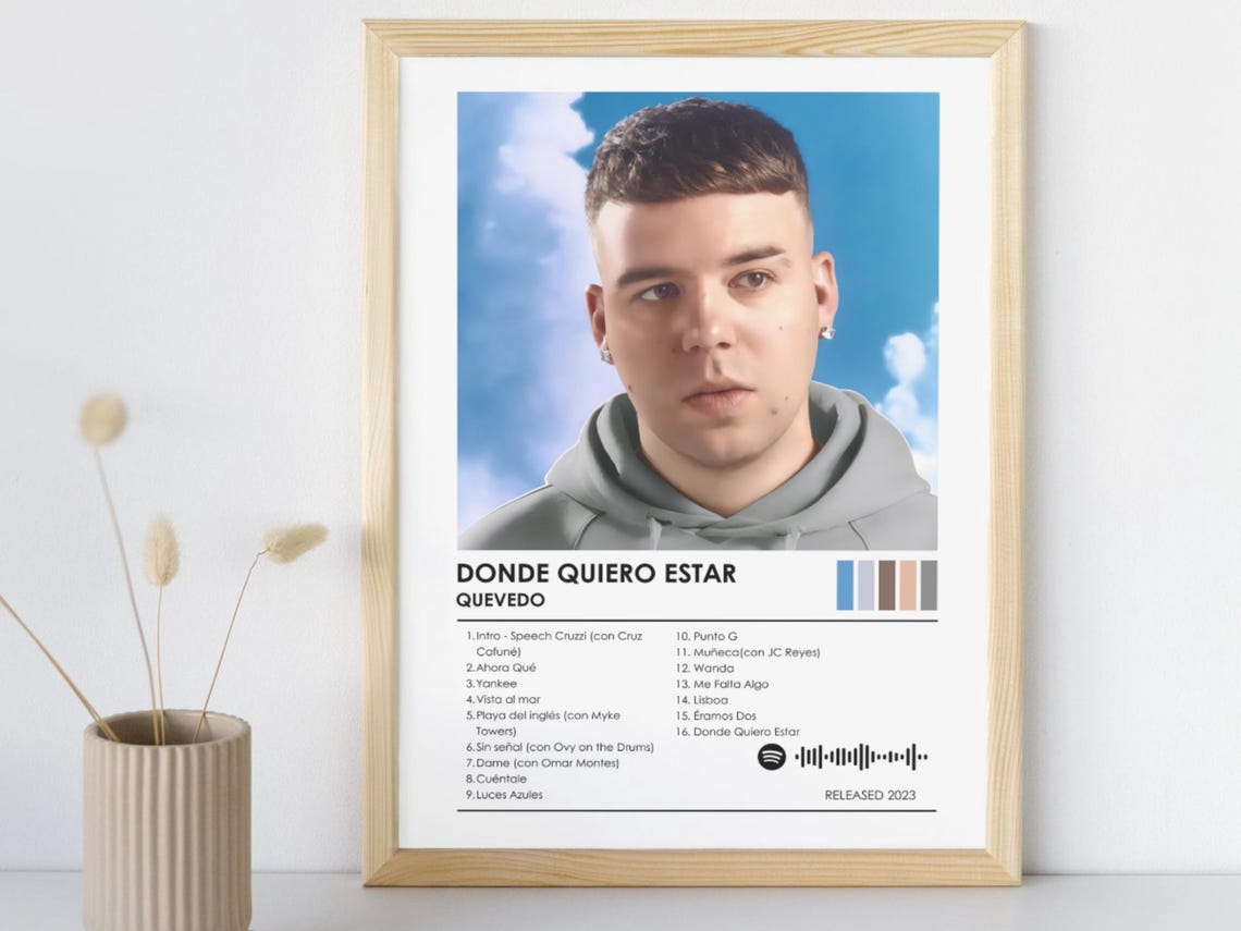 Quevedo WHERE I WANT TO Be. Album Cover Print - Album Poster Digital ...