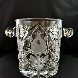 Vintage Cut Crystal Ice Bucket | 5'' Tall - Etsy