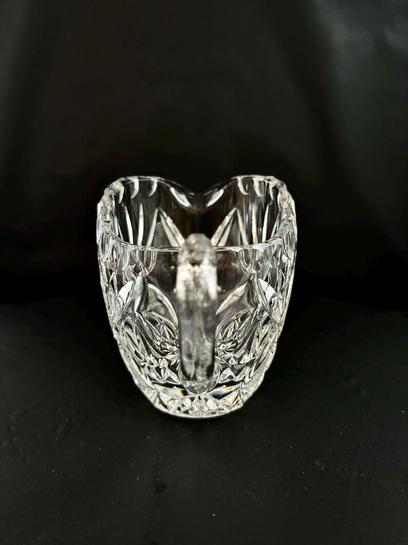 Vintage Cut Lead Crystal Creamer With Diamond and Button Pattern | 3-1/ ...