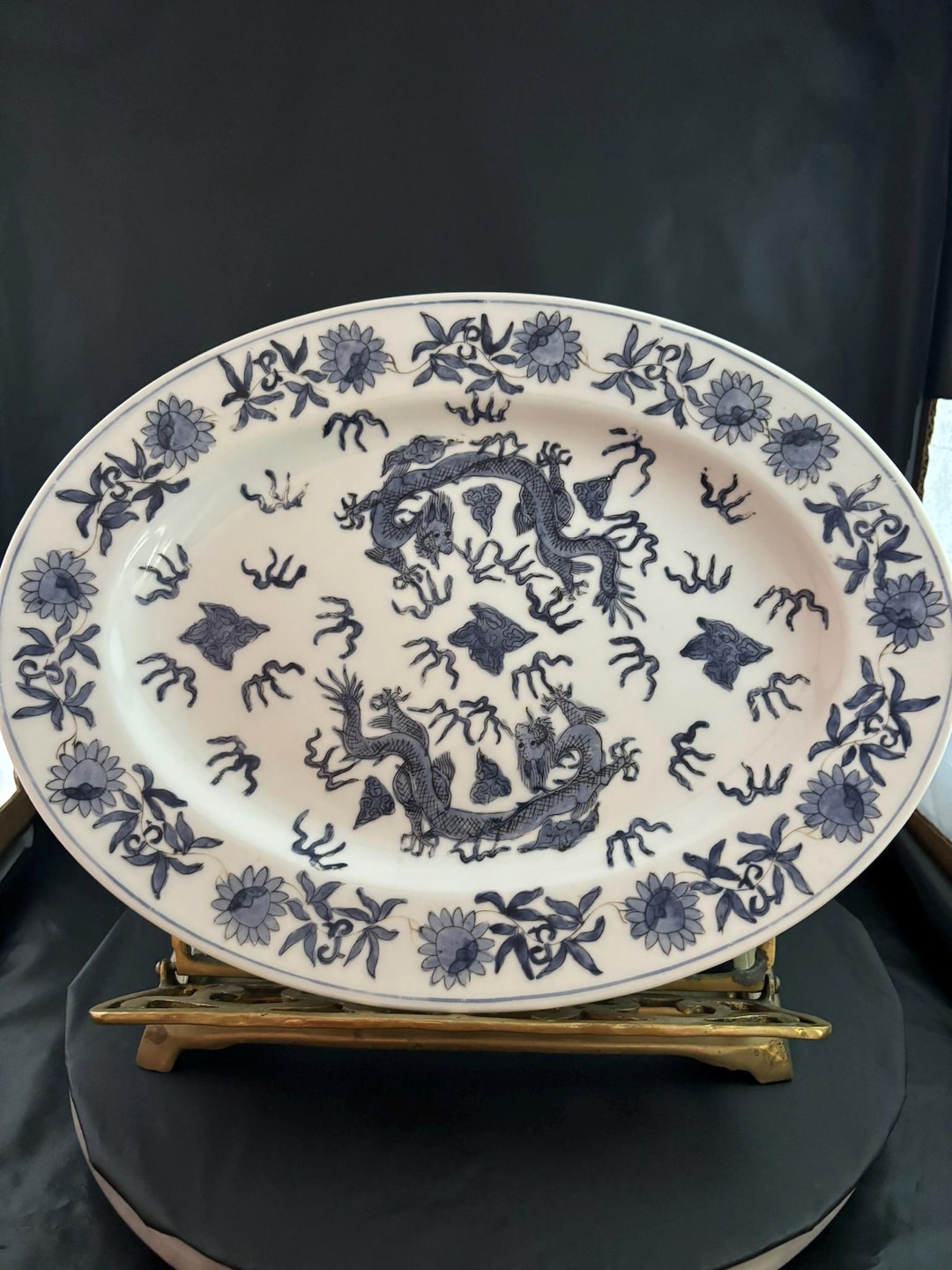 Set of 4 Japanese Porcelain Ware Decorated in Hong Kong Blue White ...