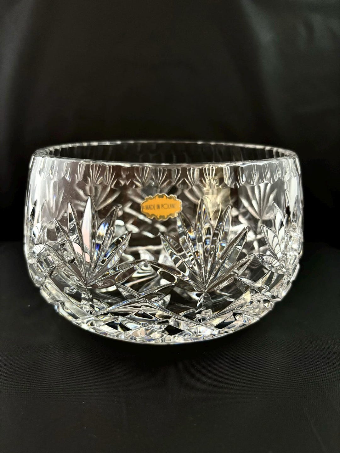 Vintage Crystal Bowl Made in Poland 3-1/4'' Tall,5'' Wide - Etsy