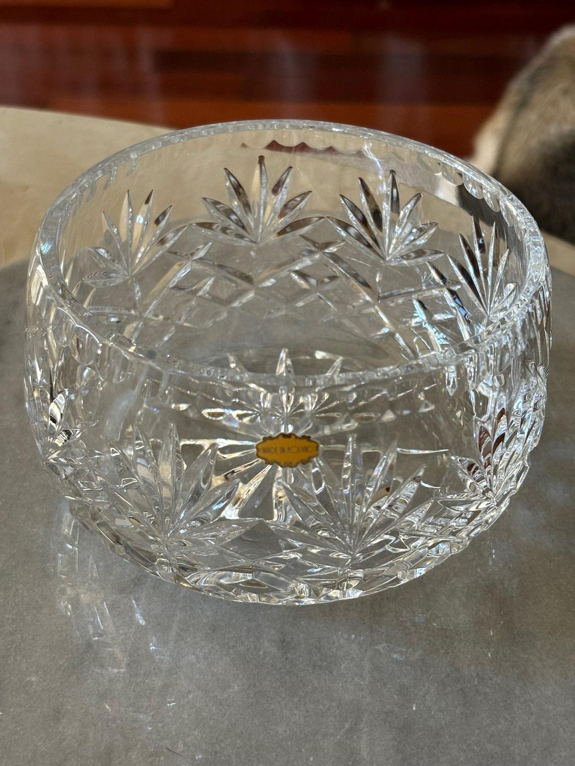 Vintage Crystal Bowl Made in Poland 3-1/4'' Tall,5'' Wide - Etsy