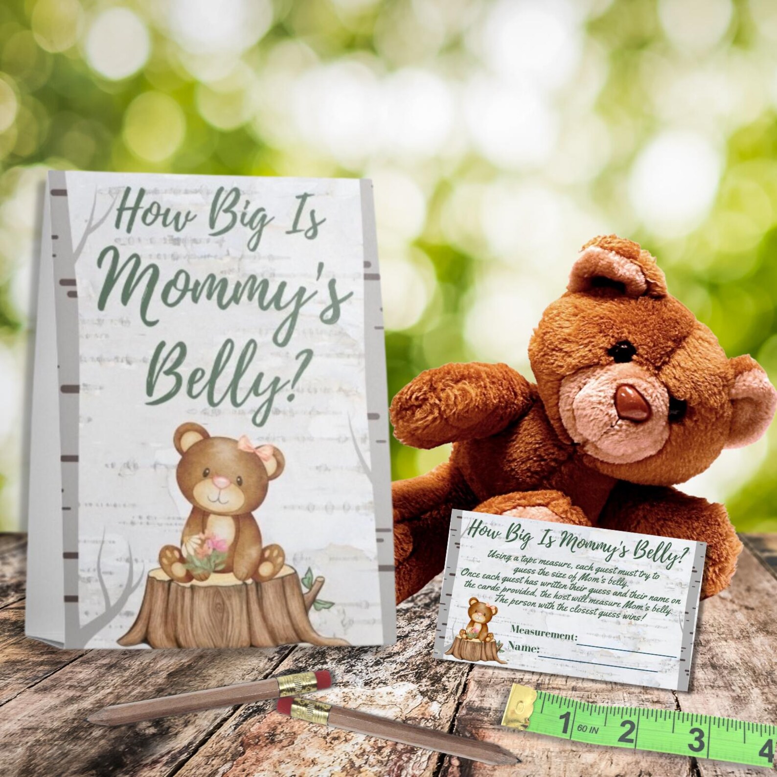 Measure Mommys Belly Baby Shower Game How Big is Mom's Belly? Game 64 ...
