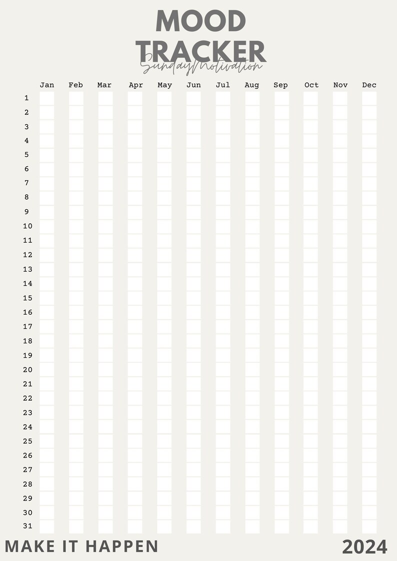 Mood Tracker 2024 - Etsy