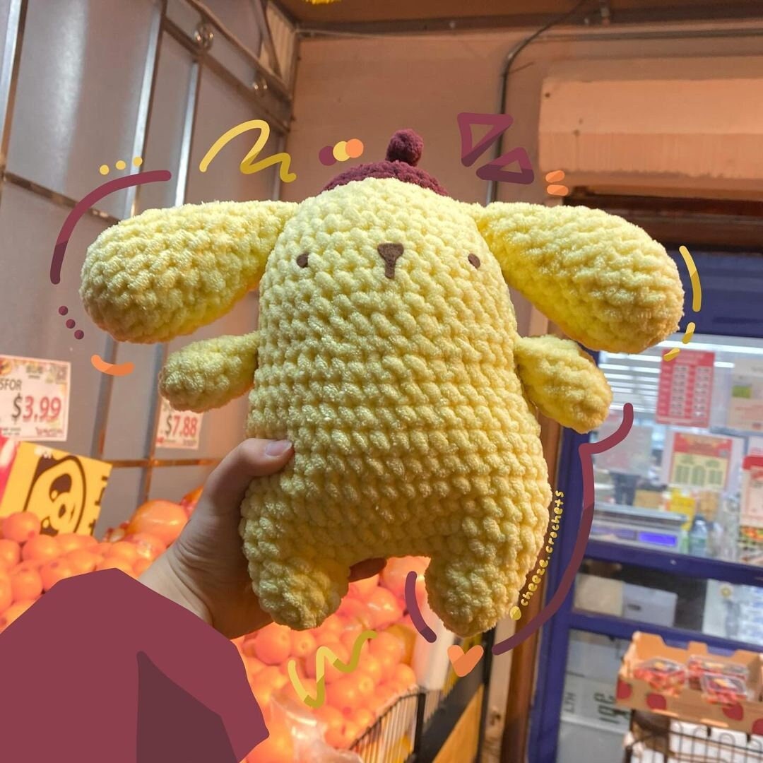 Handmade Pompompurin Plush Pudding Dog Amigurumi Crochet Stuffed Animal ...