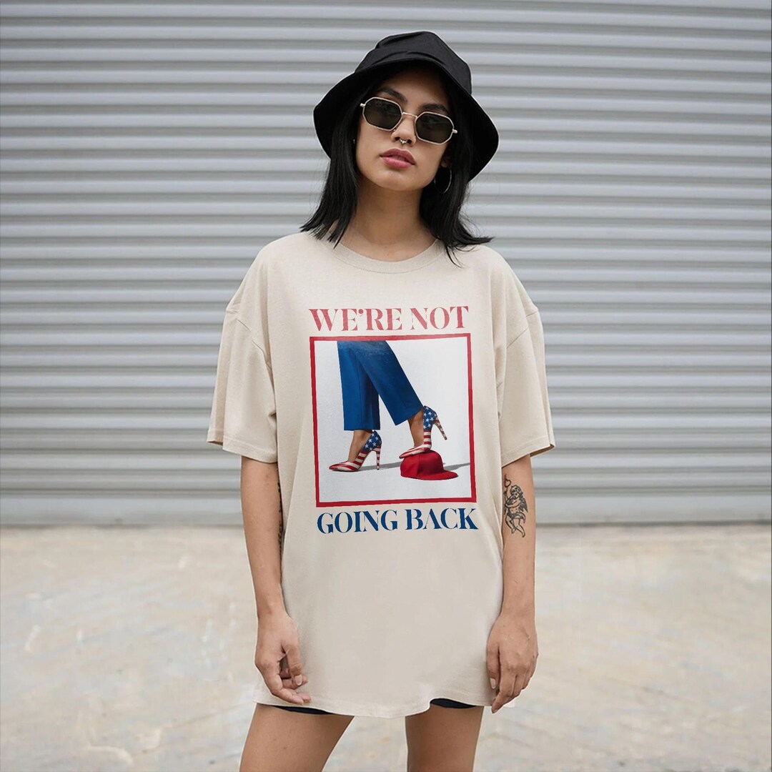 Kamala Harris High Heel Stepping on Red Maga Hat Shirt, Drop the Hate ...