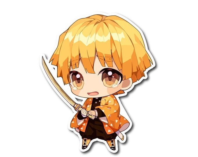 Cute Zenitsu - Demon Slayer Stickers - Etsy