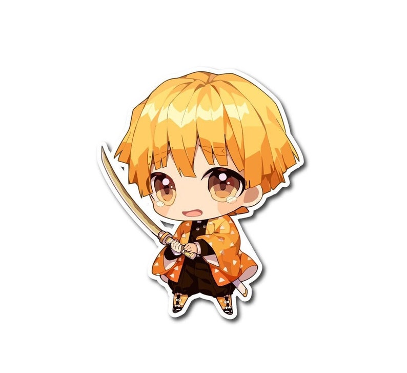 Cute Zenitsu - Demon Slayer Stickers - Etsy