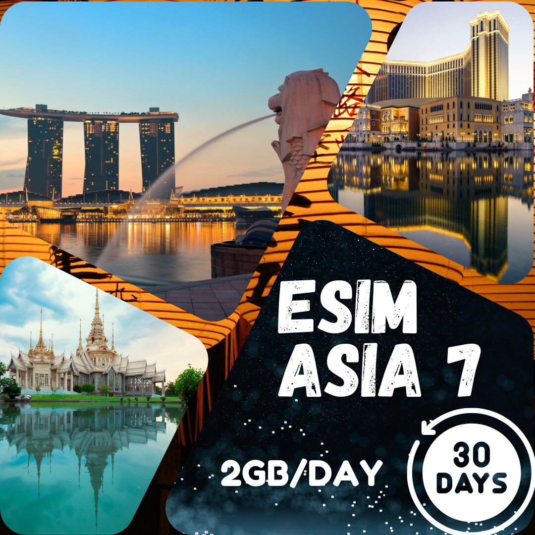 Esim Asia 7 (singapore, Malaysia, Thailand, Indonesia, Cambodia, Hong ...