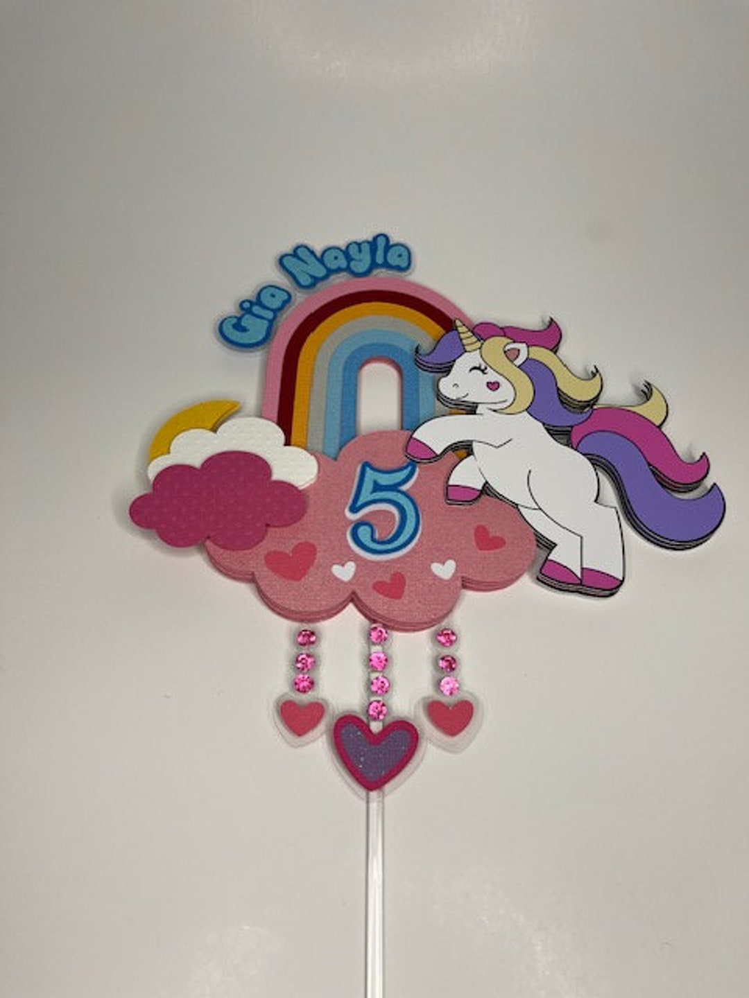 Unicorns Cake Topper, Unicorn Themed Party, Unicorns Rainbow Cake ...