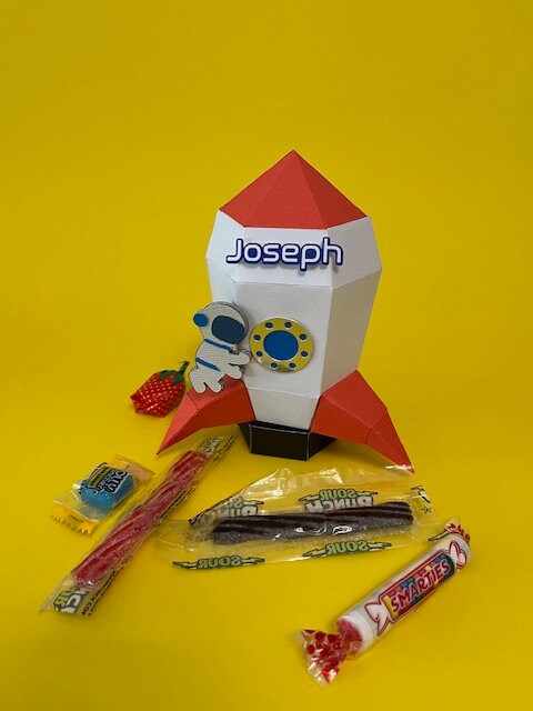 Rocket Candy Box, Rocket Favor, Box, Rocket Birthday, Astronaut and ...