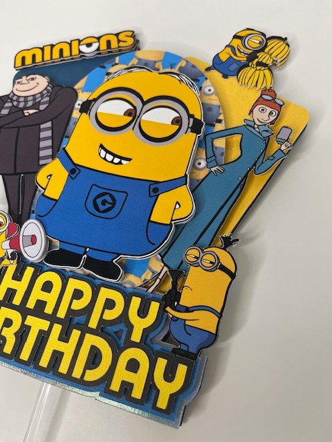 Minions Cake Topper, Despicable Me Cake Topper, Minions Birthday, Birthday Decoration, Kid ...