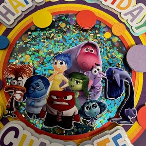 Inside Out Cake Topper, Cake Topper Shaker, Happy Birthday Cake, Custom ...