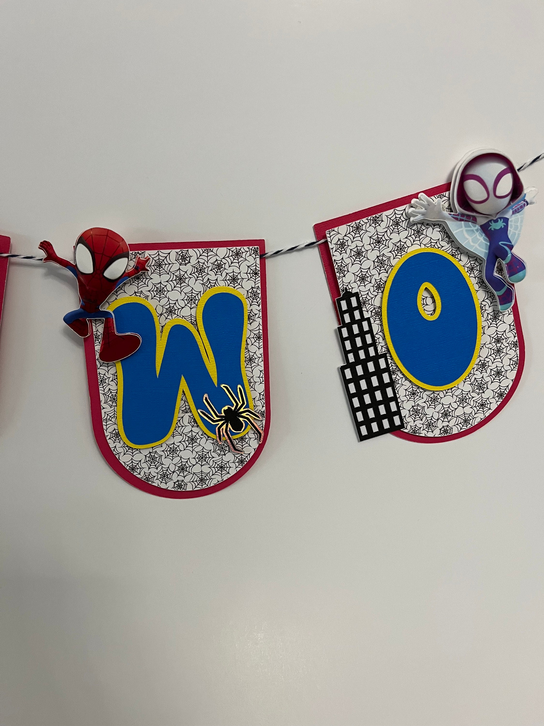 Spidey Banner, Birthday Banner Two, Spidey Theme, Birthday Two, Party ...