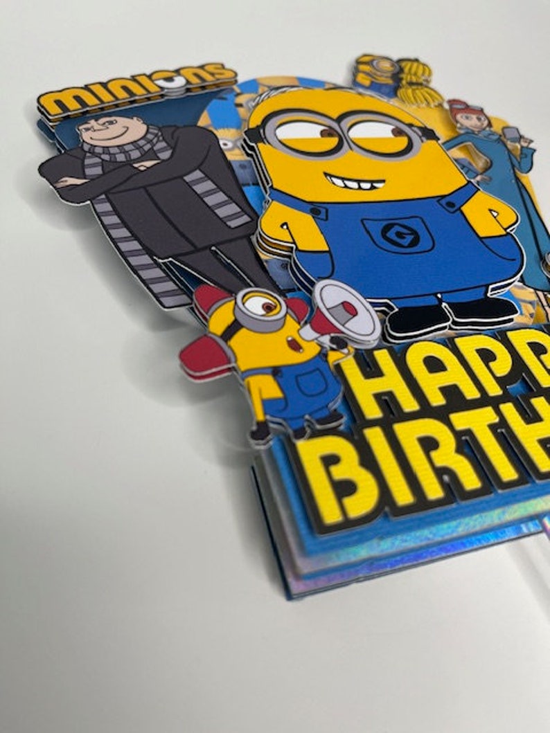 Minions Cake Topper, Despicable Me Cake Topper, Minions Birthday ...