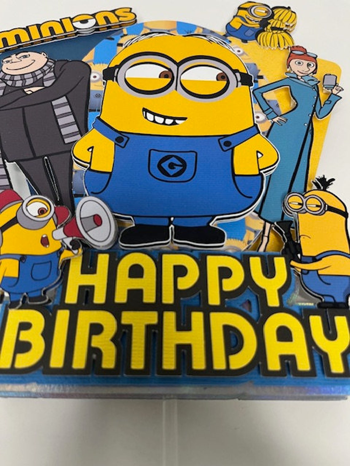 Minions Cake Topper, Despicable Me Cake Topper, Minions Birthday, Birthday Decoration, Kid ...