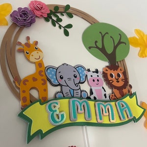 Zoo Cake Topper, Zoo Birthday, Birthday Decorations, Zoo Theme, Zoo ...