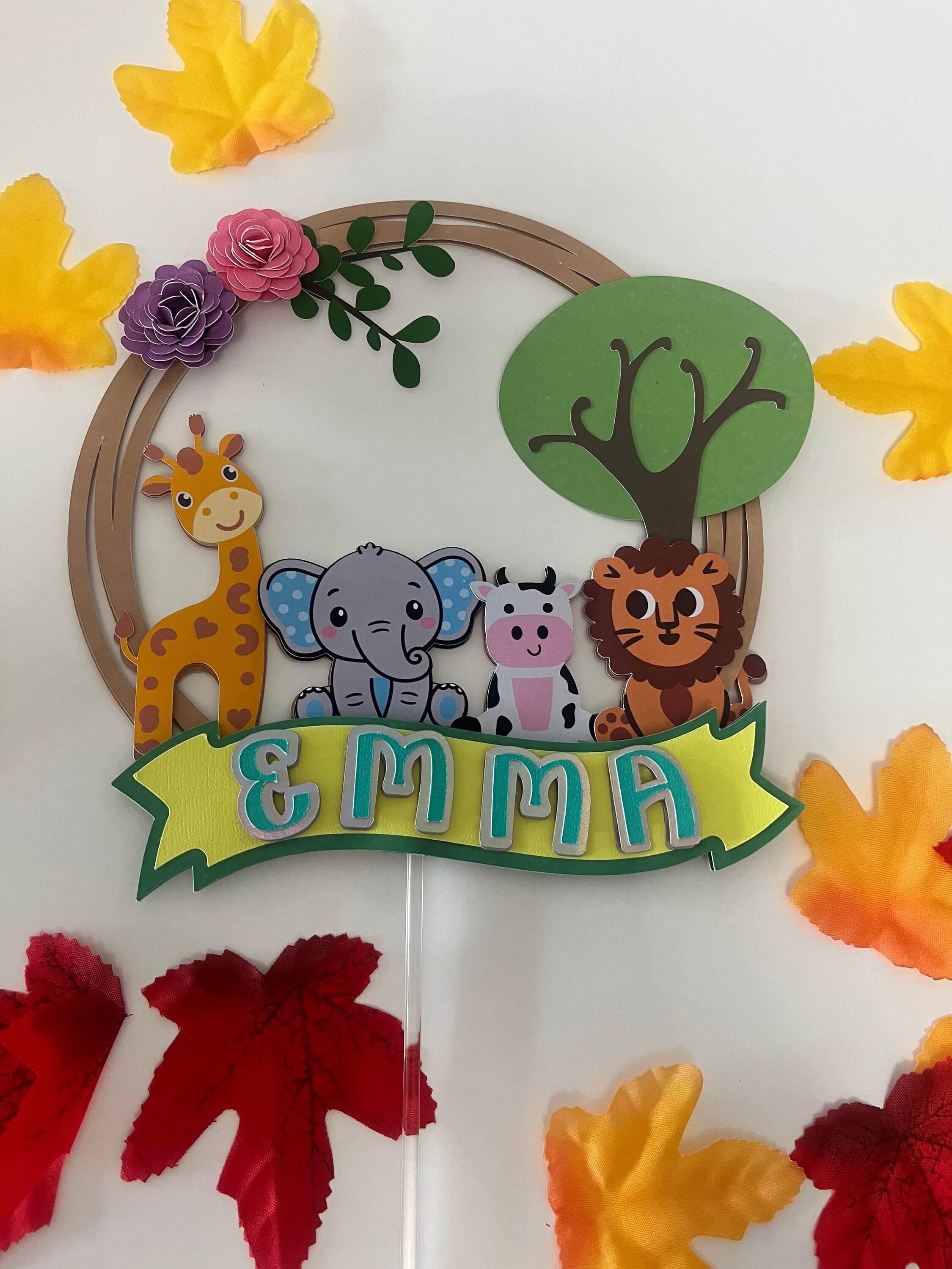 Zoo Cake Topper, Zoo Birthday, Birthday Decorations, Zoo Theme, Zoo ...
