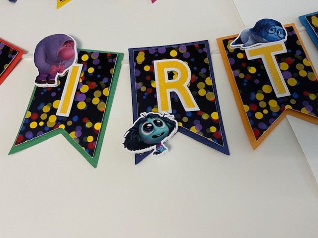 Inside Out Banner, Happy Birthday Banner, Inside Out Party, Inside Out ...