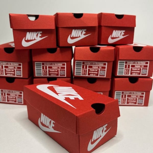 Nike Mini Shoe Box Favor - Etsy