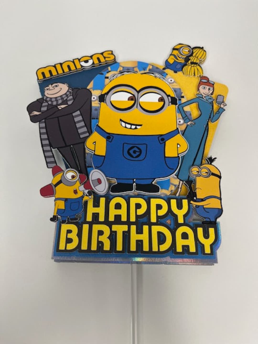 Minions Cake Topper, Despicable Me Cake Topper, Minions Birthday, Birthday Decoration, Kid ...