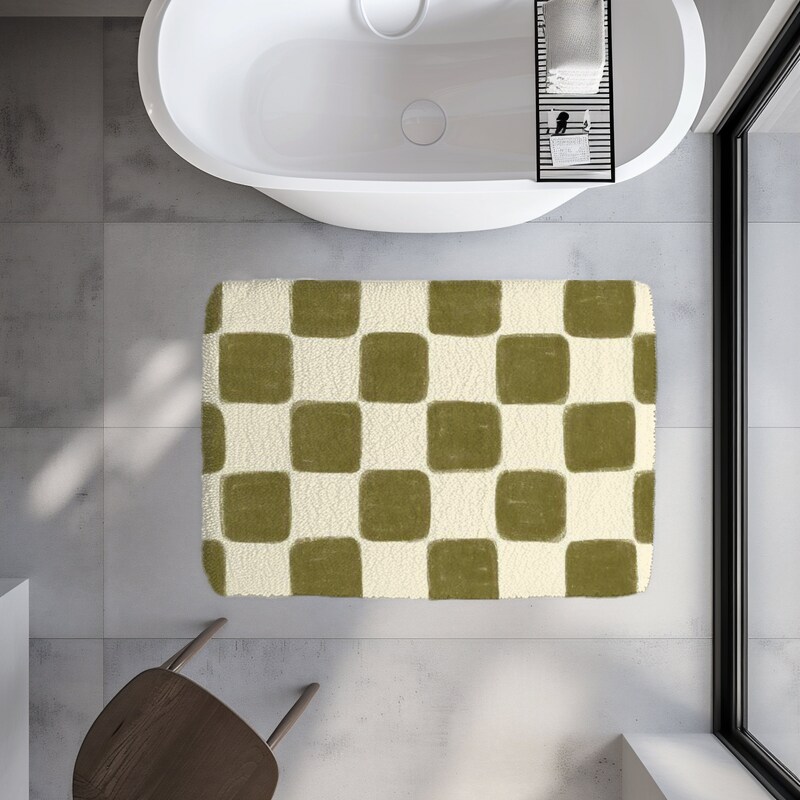 Green Bath Mat - Etsy