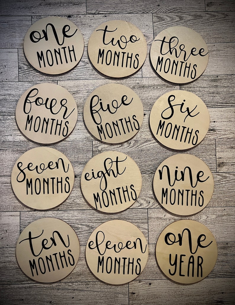 Baby Birth Announcement Sign and Monthly Milestone Markers - Etsy