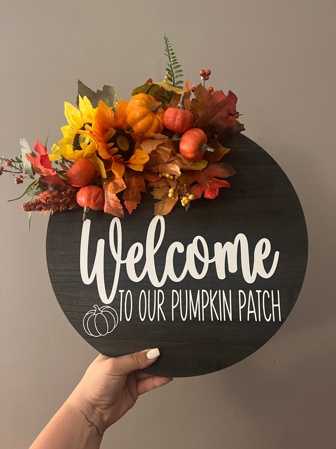 Welcome to Our Pumpkin Patch 15” Door Hanger - Etsy