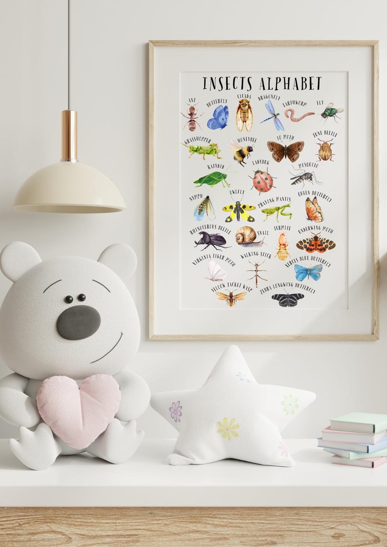 Insects Alphabet Poster - A3 - Etsy