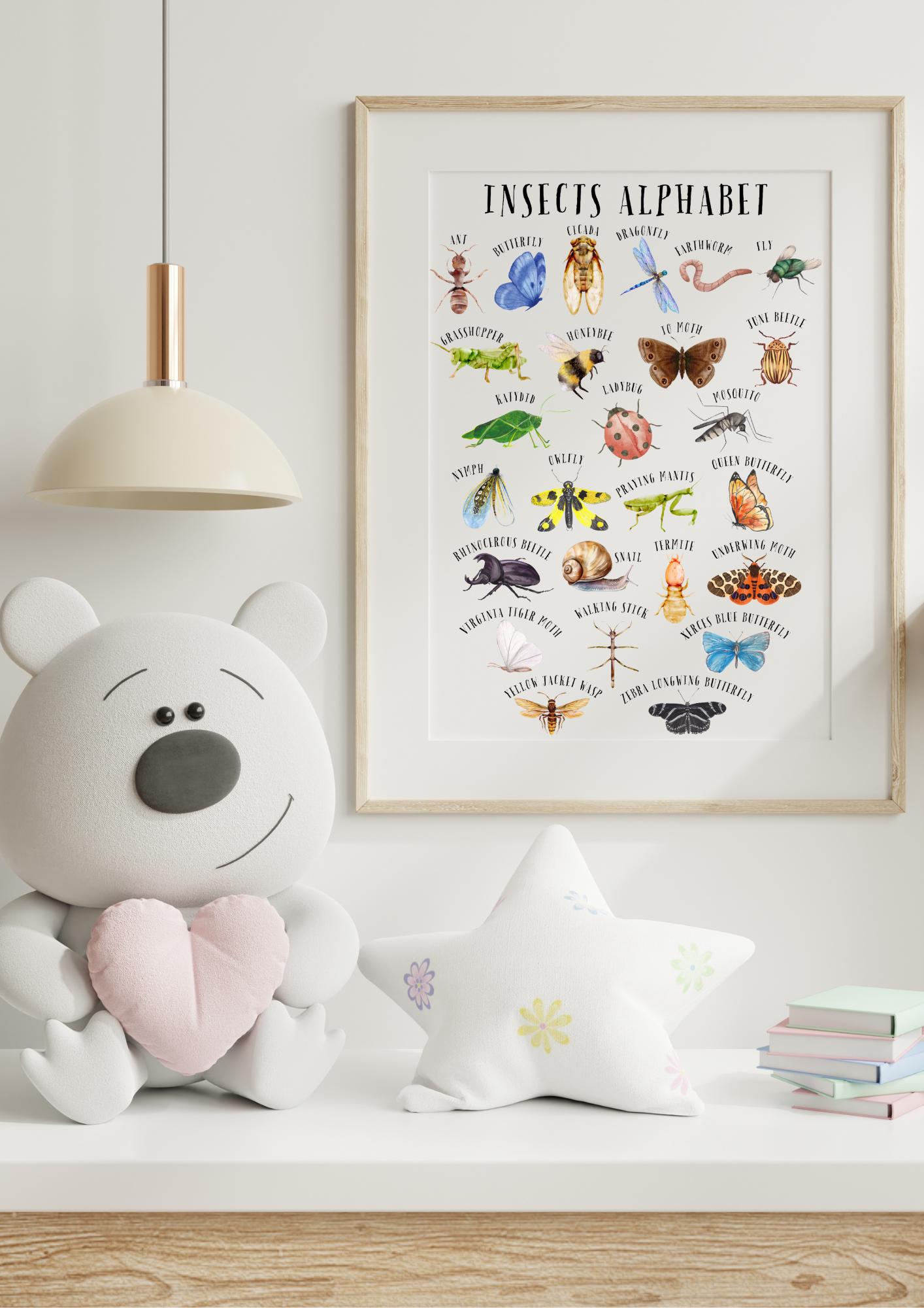 Insects Alphabet Poster - A3 - Etsy