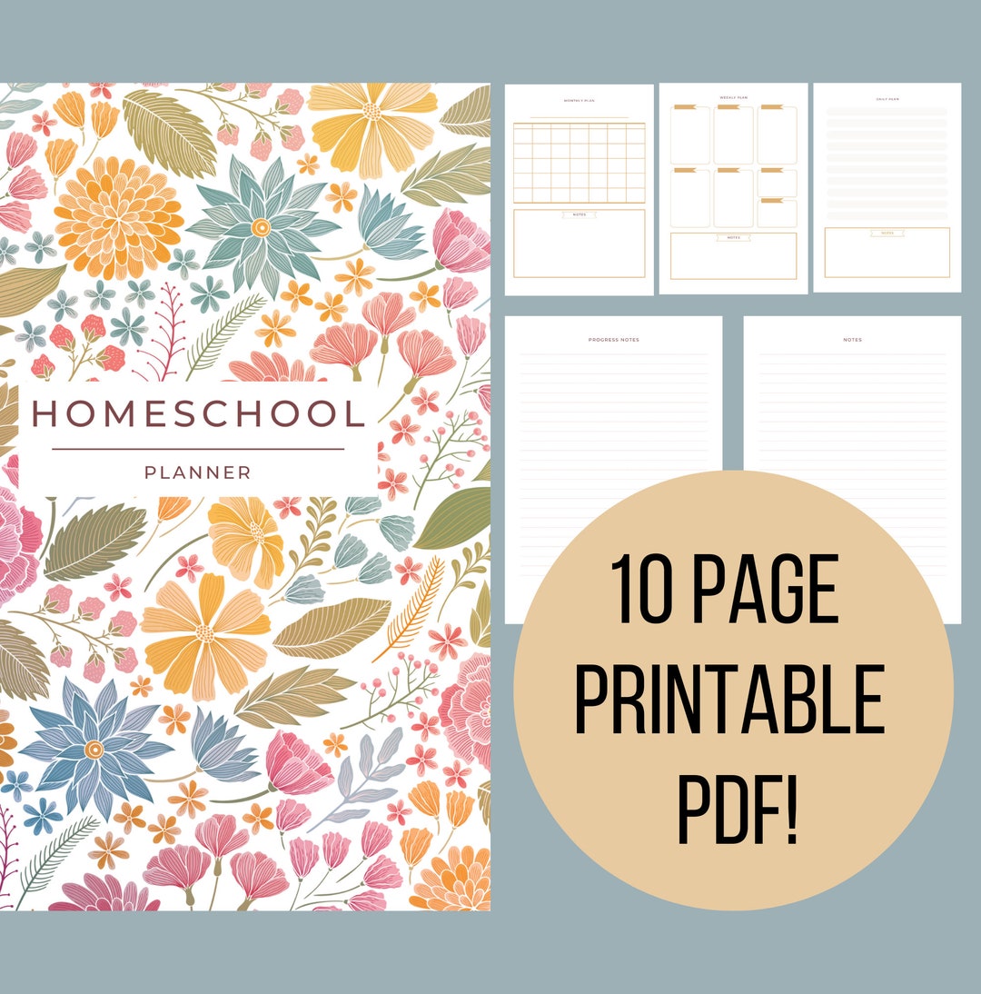 Homeschool Planner Bundle (A4 Portrait) - Floral - Etsy