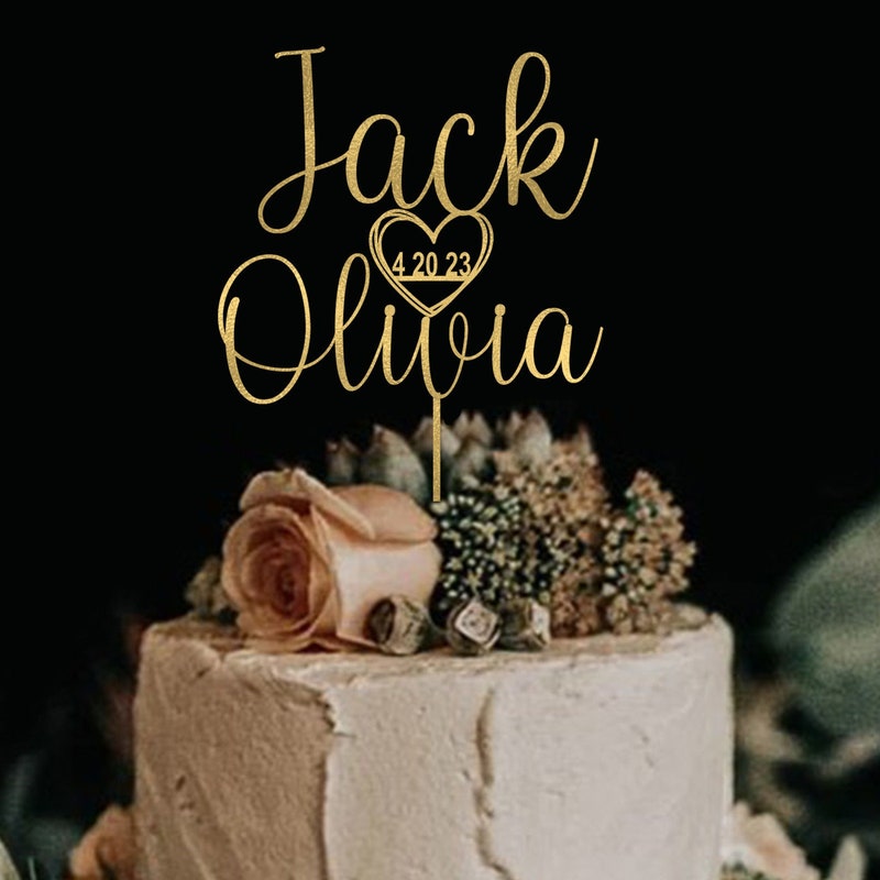 Gold Cake Topper - Etsy