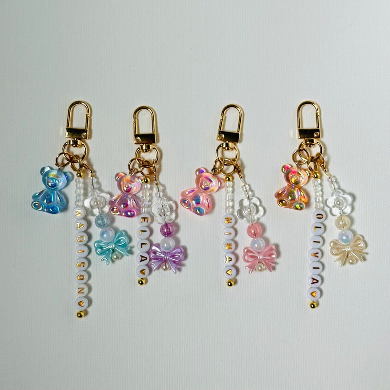 Beaded Keychain - Etsy