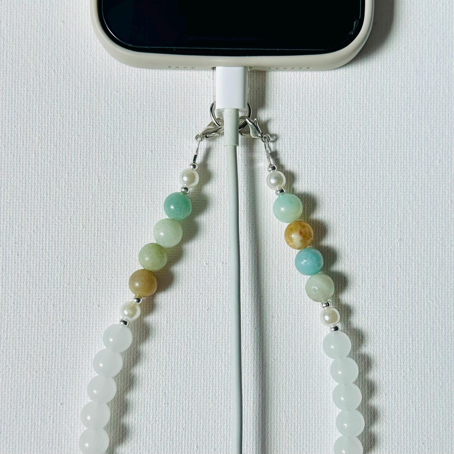 12.5 Inch Beaded Phone Charm Strap With Lanyard | Cute Phone Wrist ...