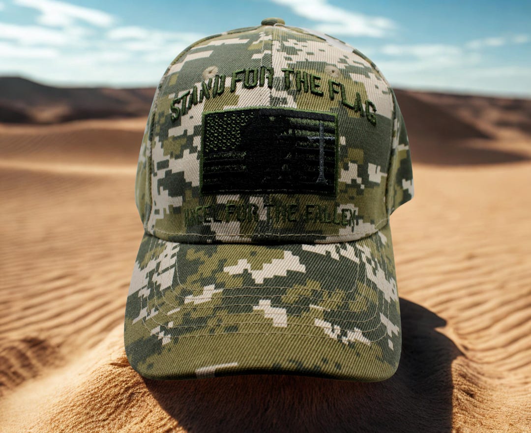 Stand for the Flag Kneel for the Fallen Hat. Patriotic Hat. Veteran Cap ...